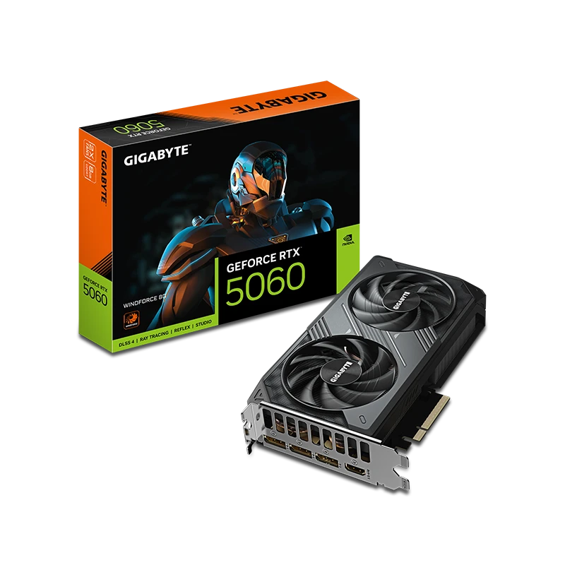GIGABYTE GeForce RTX™ 5060 WINDFORCE 8G Graphics Card – Efficient ...