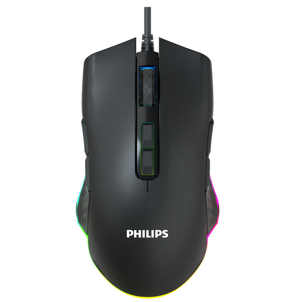 Philips G201 Gaming Mouse with RGB Lighting, 6400DPI, and 8 ...