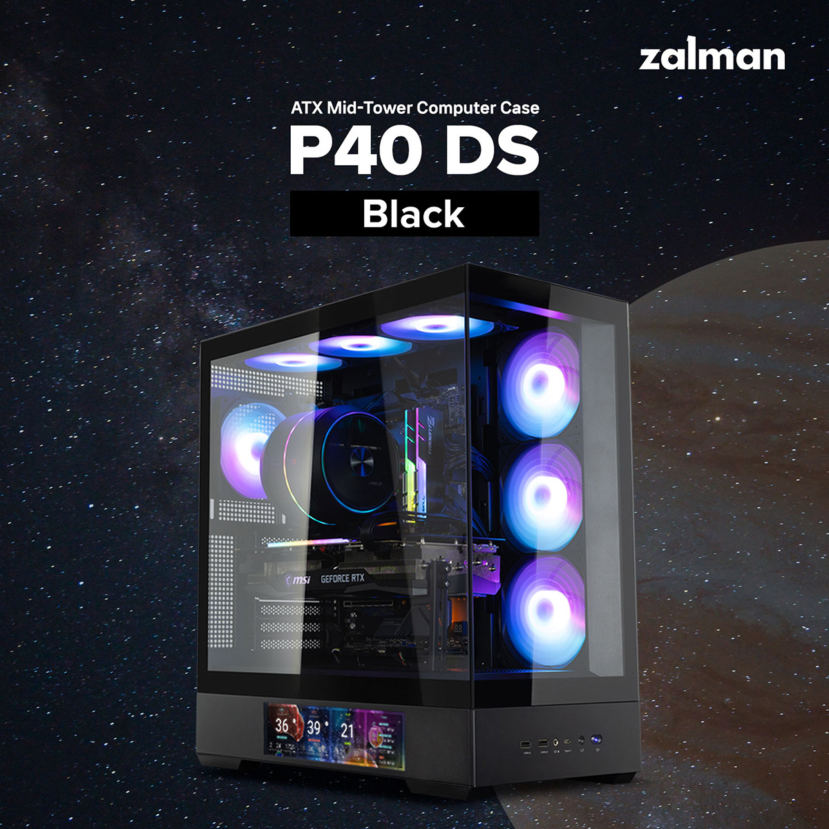 Zalman P40 DS Case Review: LCD & Premium Cooling | PC Doctor